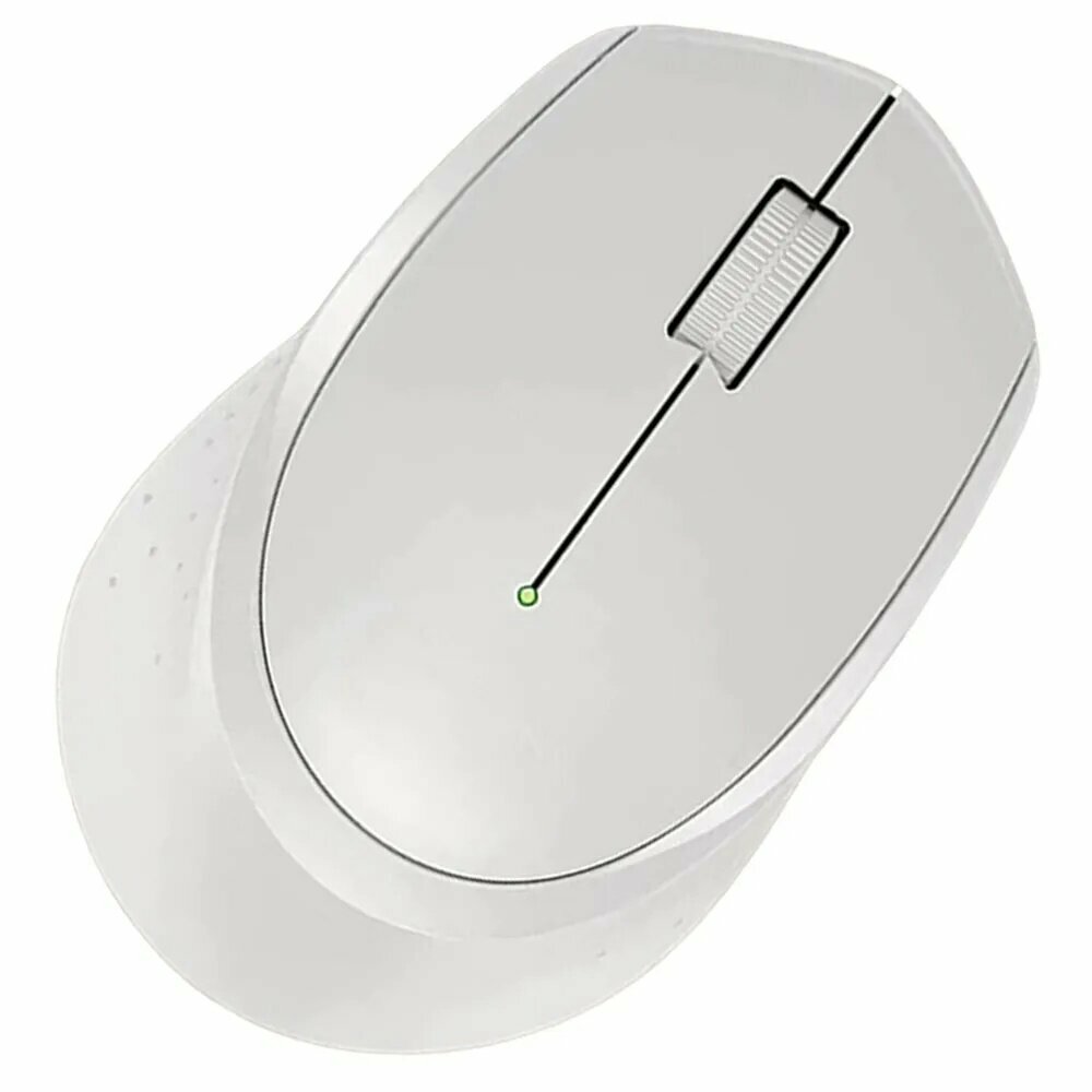 Milochic Игровая мышь беспроводная Портативная беспроводная фотоэлектрическая мышь, 1000 точек на дюйм, бесшумная работа, длительный срок службы батареи, подключи и играй, широкая совместимость, белый