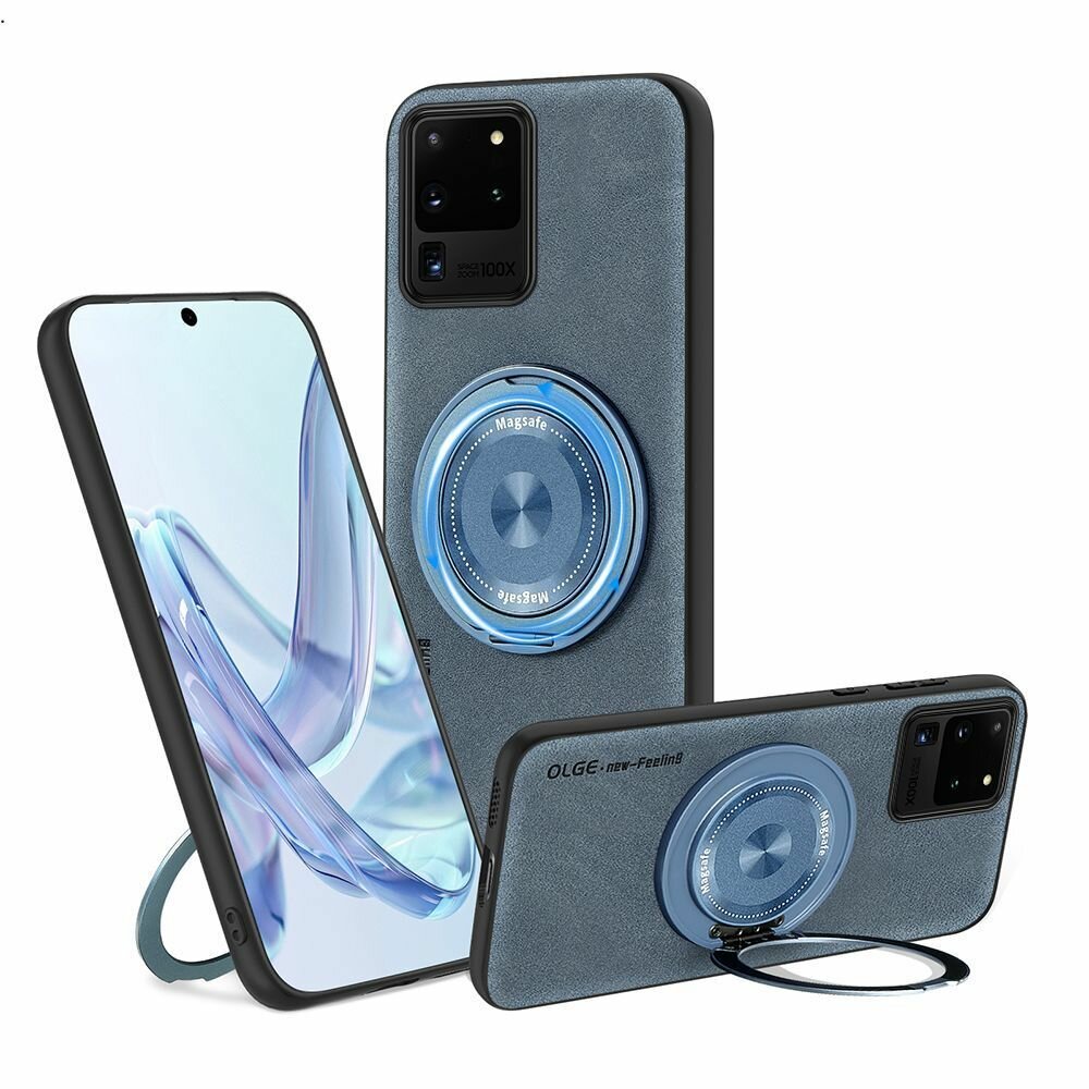 Чехол на Самсунг Галакси С20 Ультра с поддержкой MagSafe/ Чехол для Samsung Galaxy S20 Ultra с вращающимся на 360 градусов кронштейном, сильным магнитом, автомобильный держатель