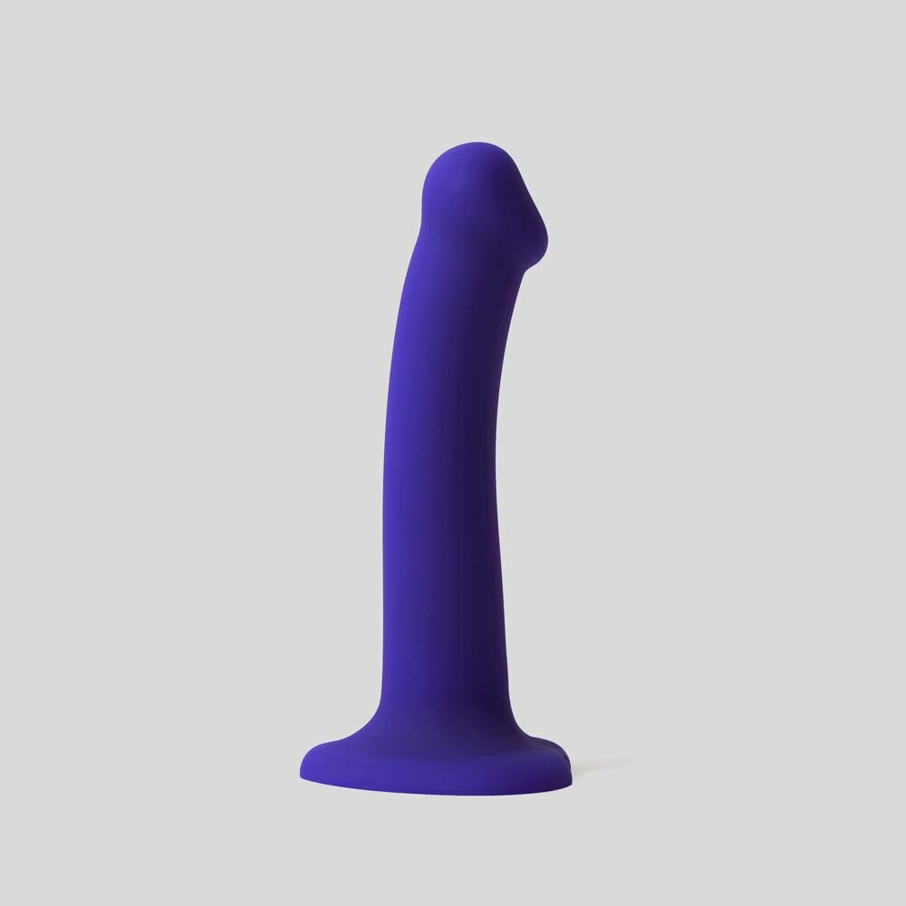 Фаллоимитатор Strap-On-Me Semi-Realistic Glow-LED, фиолетовый, M