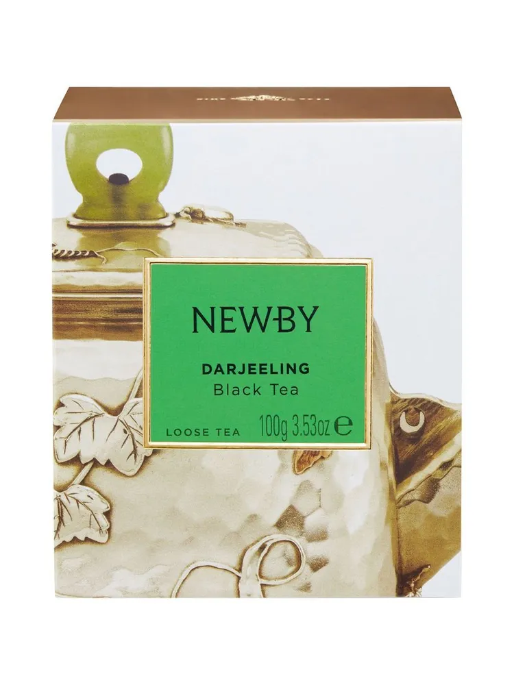 Чай Newby Дарджилинг, черный, листовой, 100 грамм в картонной пачке