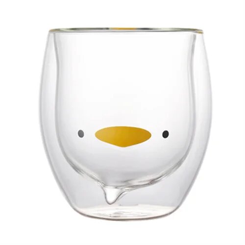 Стеклянная кружка Duck, 250-300 мл, двойные стенки