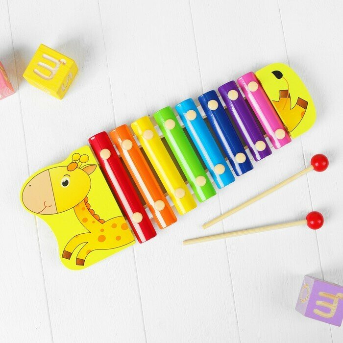 Музыкальная игрушка Металлофон. Жираф , 8 тонов