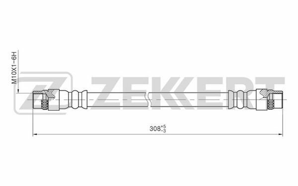 Zekkert Шланг тормозной задний Renault Duster II 10- Logan 04- Sandero 09-