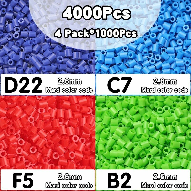 Бусины Hama Perler 4000 шт, Синий, 4000Pcs-G14