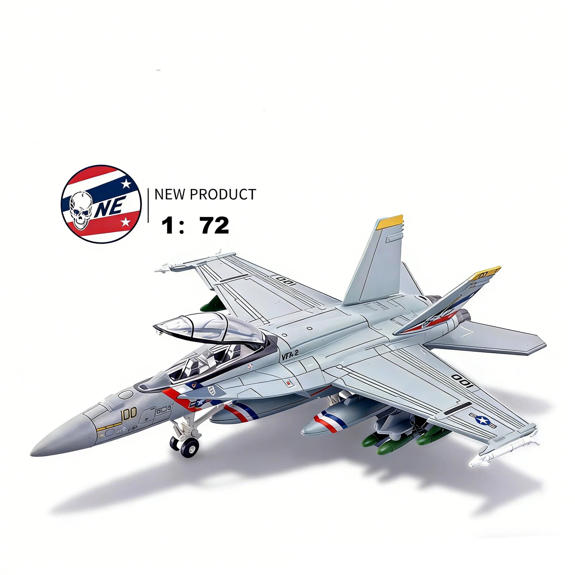 Модель самолета F/A-18 1:72, цвет New F18