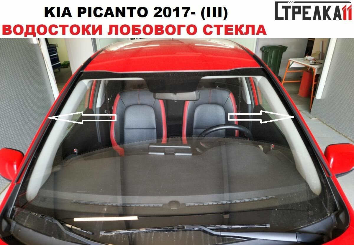 KIA PICANTO 2017-н. в. (III) - Водостоки лобового стекла (дефлектор)