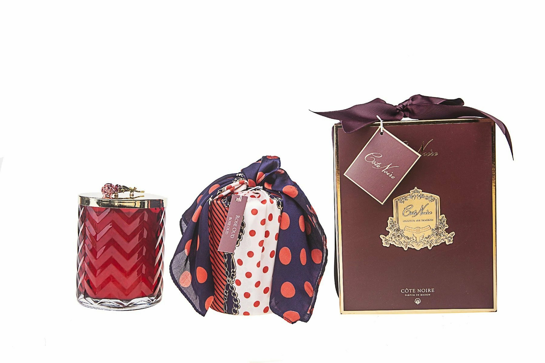 Свеча ароматическая Cote Noire HERRINGBONE RED