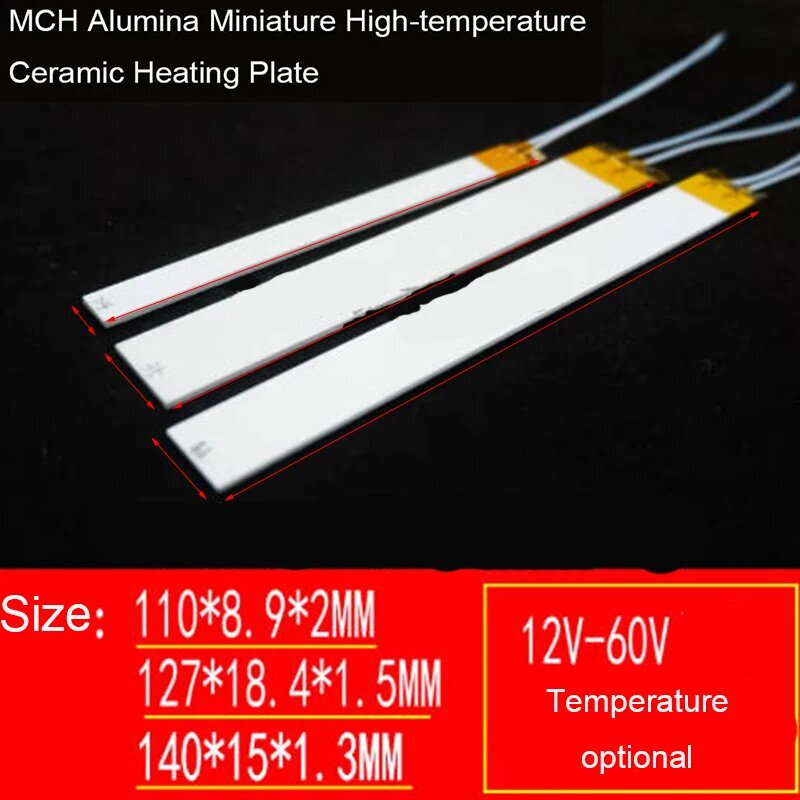 Миниатюрный керамический нагревательный элемент MCH 100 Вт 140x15 48V36W 190C