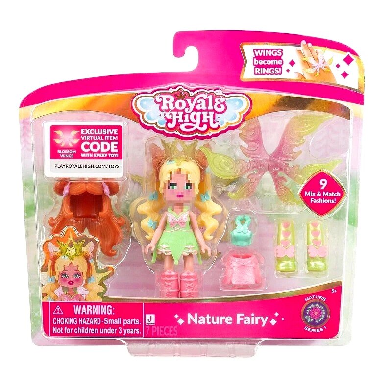 Рояль Хай Nature Fairy, кукла фея, 7 шт, розовый