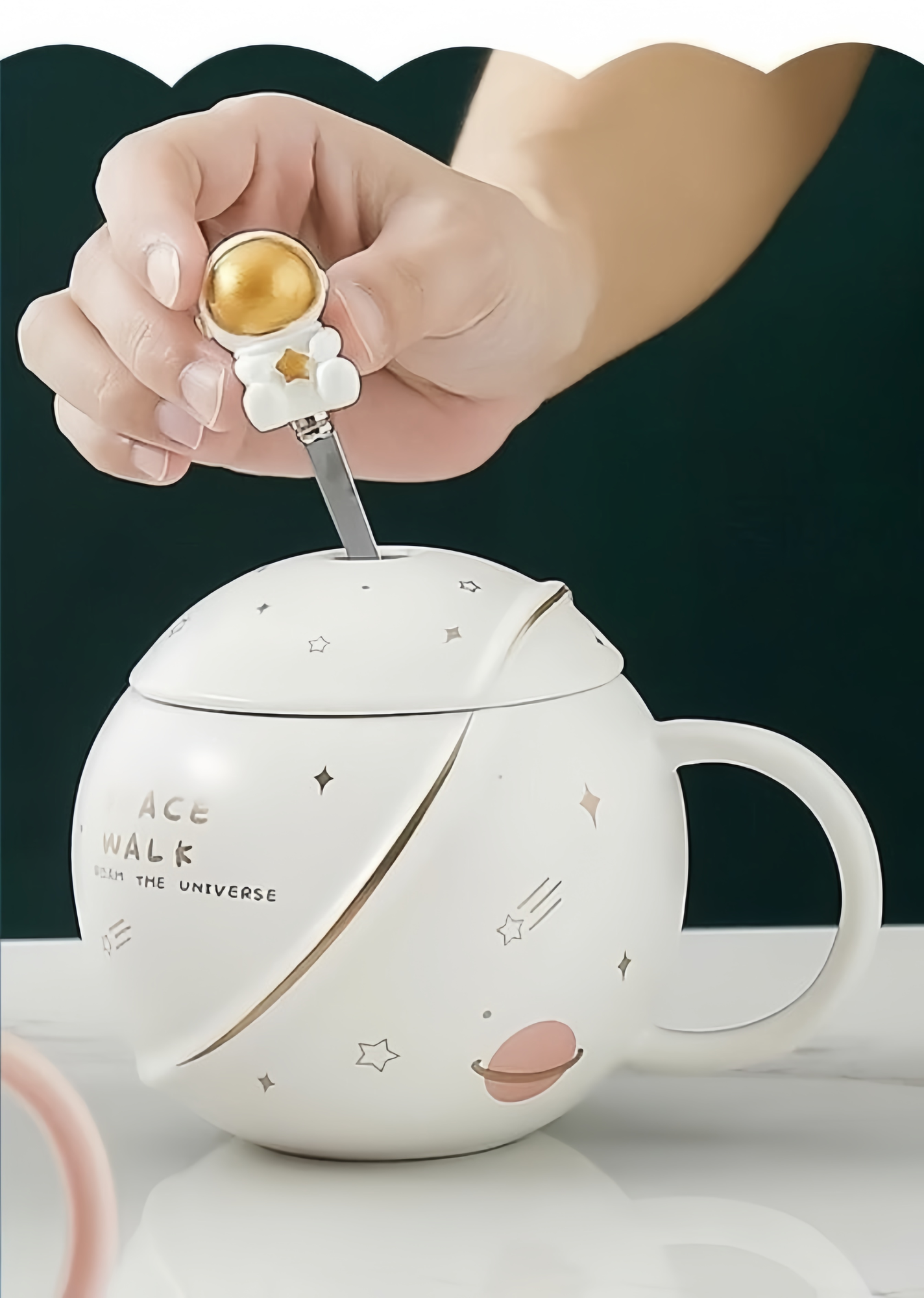 Кружка космонавт、 414ml（INS、Популярный продукт、very nice、высокое качество）