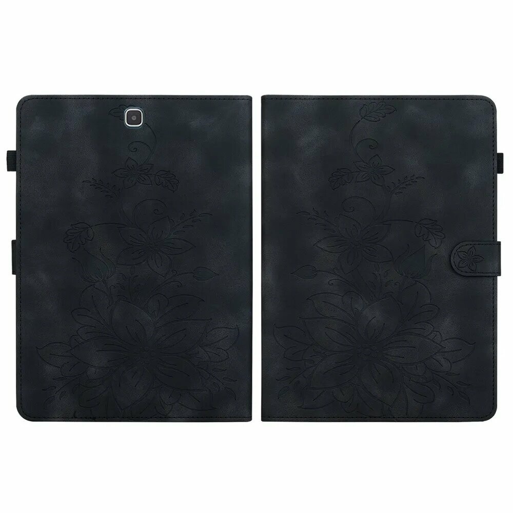 Чехол из искусственной кожи, совместимый с корпусом Samsung Galaxy Tab A 9.7 SM-T550, SM-T555, Рельефная кожа в виде бабочки с функцией поддержки, крышка