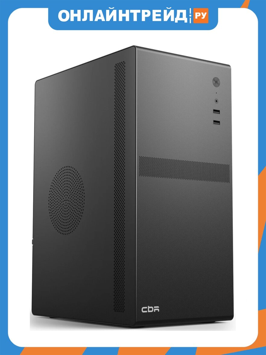 Корпус с блоком питания Cbr V201, черный