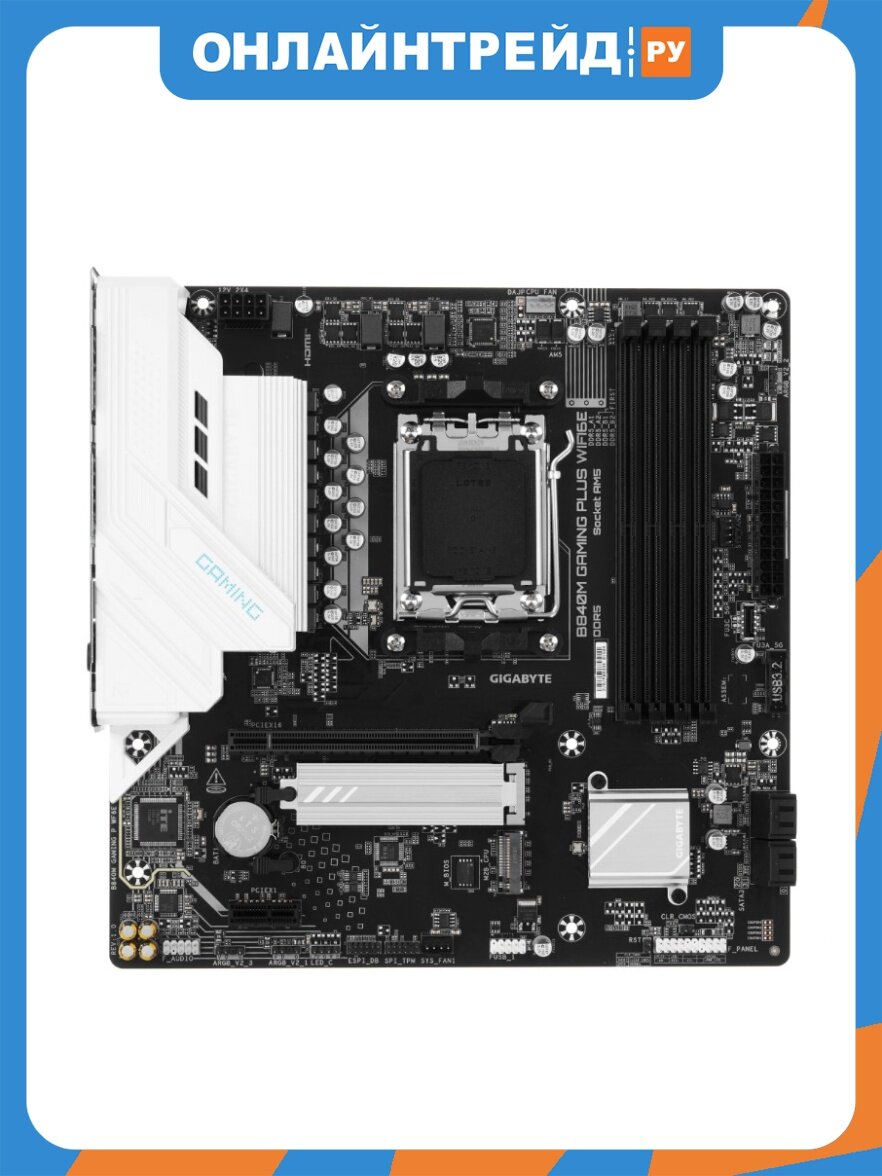 Материнская плата Gigabyte B840M GAMING PLUS WIFI6E (AM5, mATX)