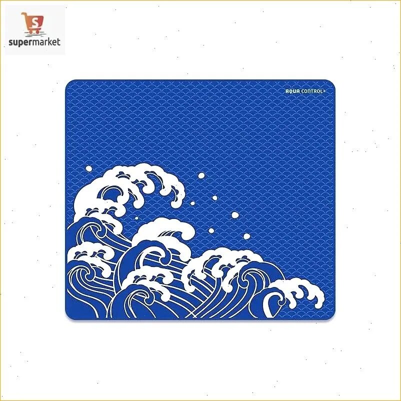 Коврик для мышки Aqua Control L синий для геймеров, тканевый, большой размер 36x30 см