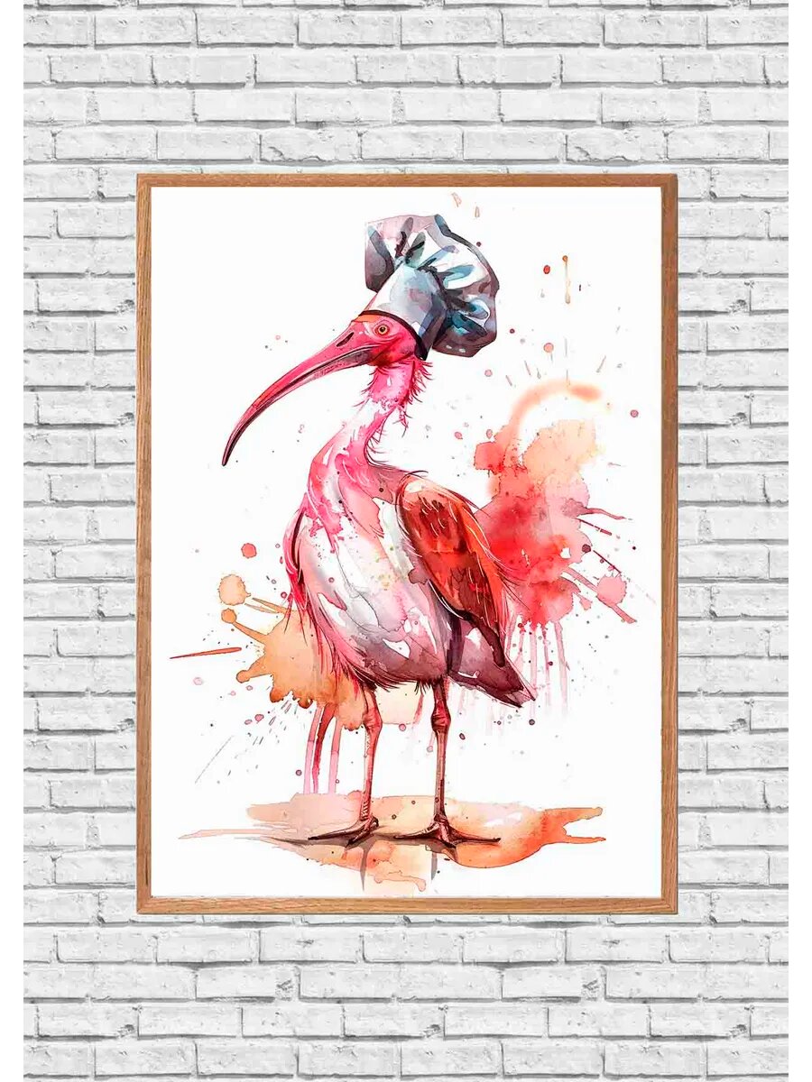 Шеф-повар Ibis Bird готовит 3 блюда, Плакат 30x42см