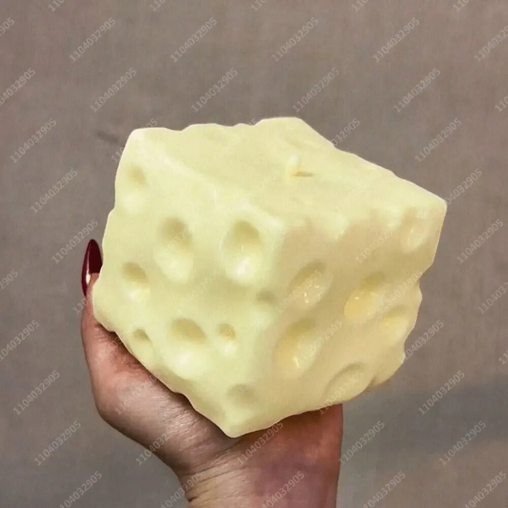 Jumbo Cheese Cube Stress Ball Big Cheese Shapeable Squeeze Ball Non-Bounce Fidget Toy ASMR Сенсорный антистресс Рождественский подарок