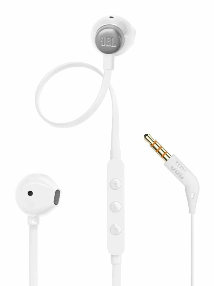 Наушники проводные JBL Tune 305, Mini Jack 3.5 mm, белый