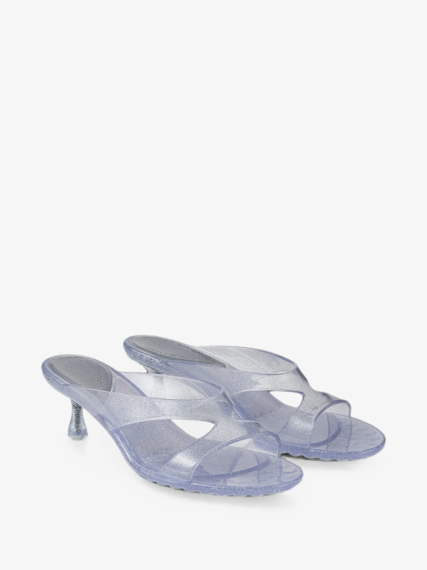 Мюли JIMMY CHOO Jelly Drop, размер 40, серебристый/красный — фото 1