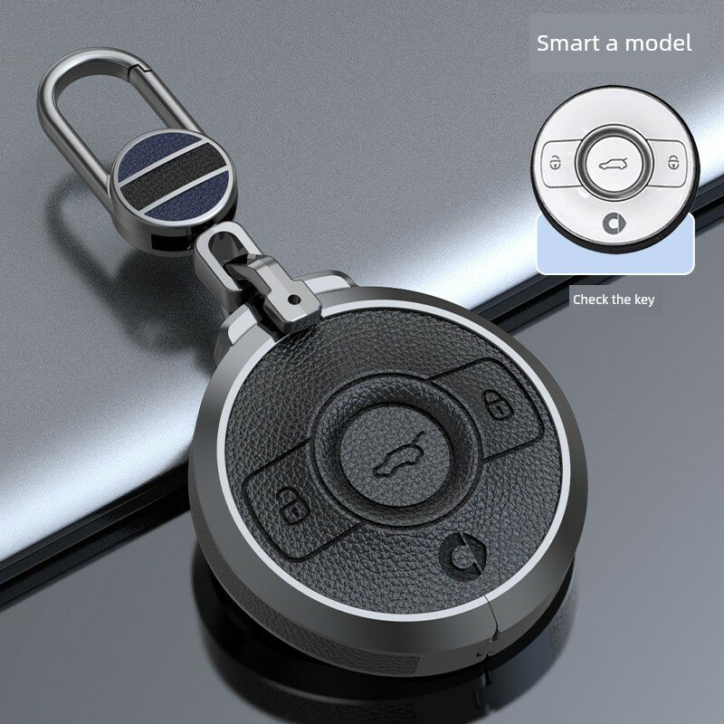 Набор брелоков Smart A Модель с черным цветом, совместимый с электромобилями Smart и защитой брелока ключа