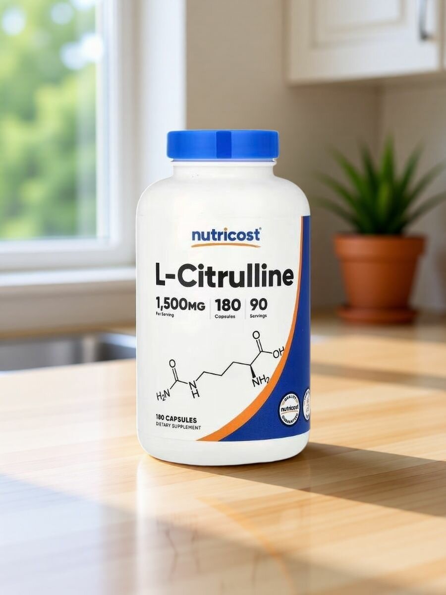 Nutricost, L-цитруллин, 180 капсул ( США)