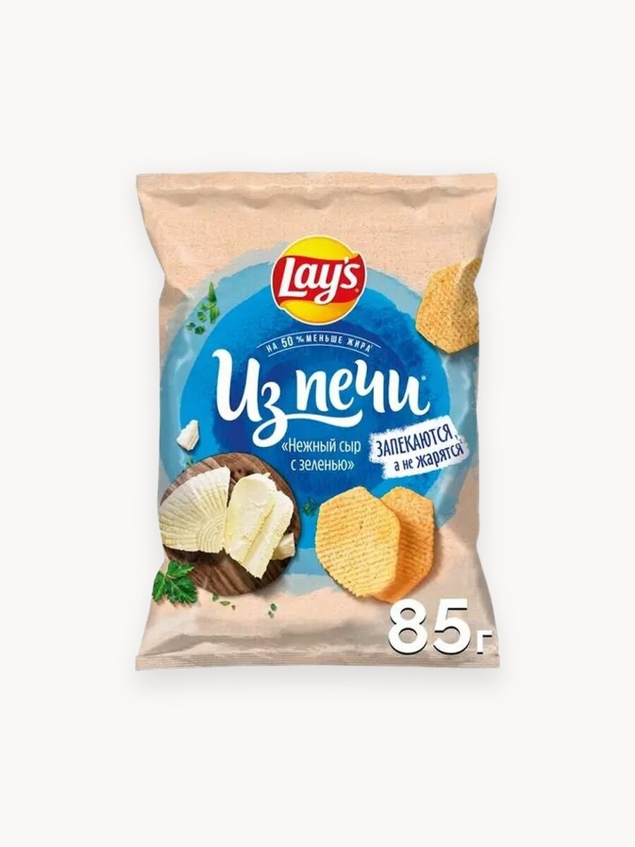 Чипсы запеченные картофельные Lay's/ Лейс Из печи Нежный сыр с зеленью, 3 по 85г
