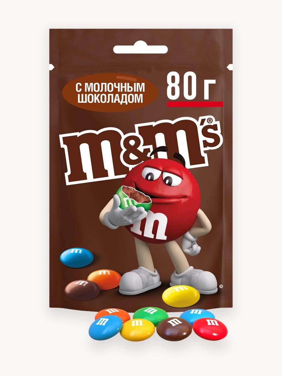Конфеты M&M'S драже c молочным шоколадом, 80 г