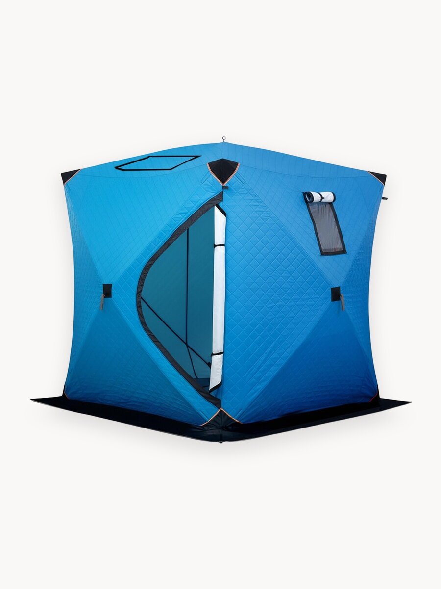 Палатка туристическая 3 местная без пола, автоматическая утепленная, куб для зимней рыбалки, трехслойная, Ами мебель