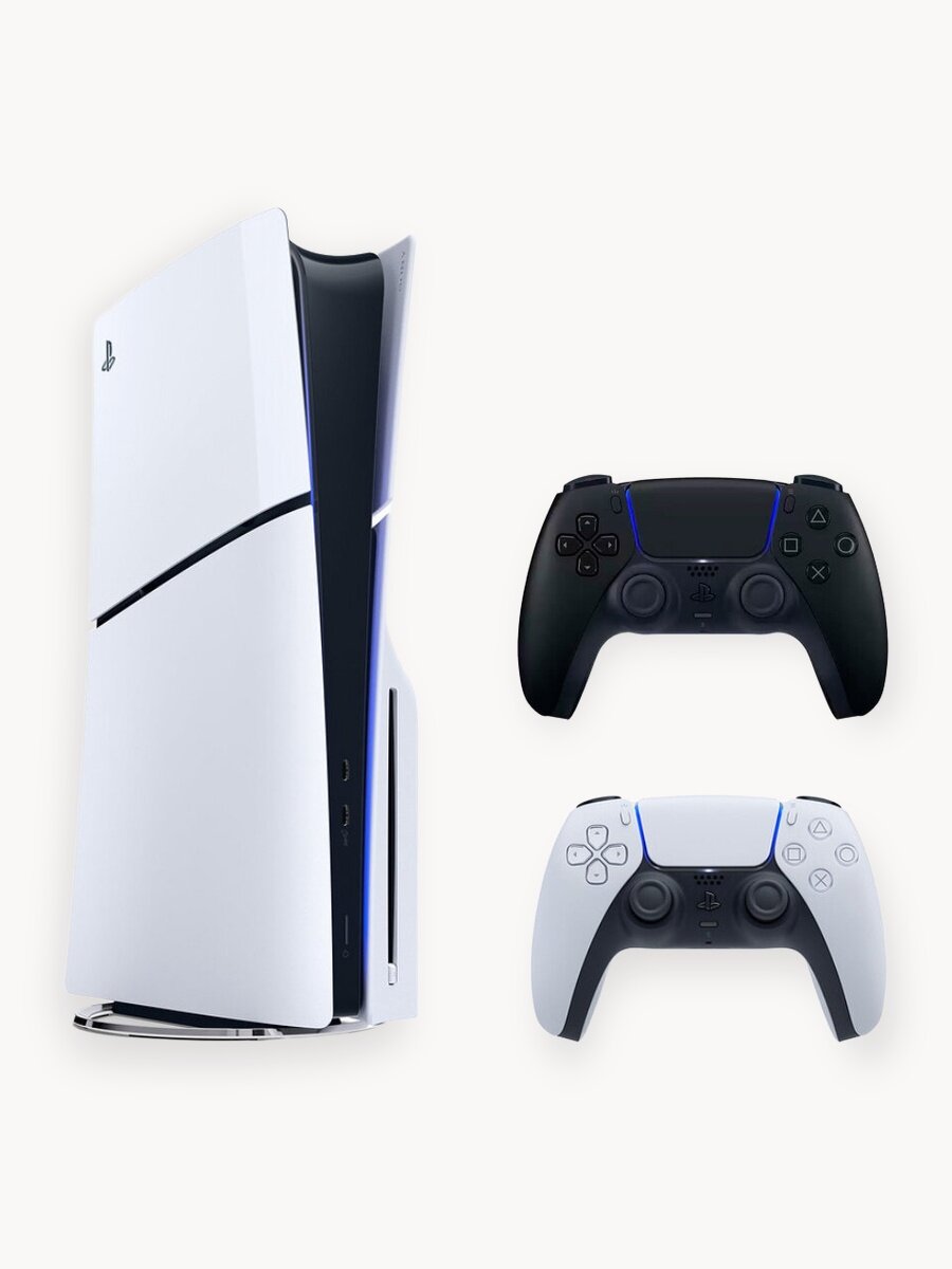 Игровая приставка Sony PlayStation 5 Slim, с дисководом, 1 ТБ, два геймпада