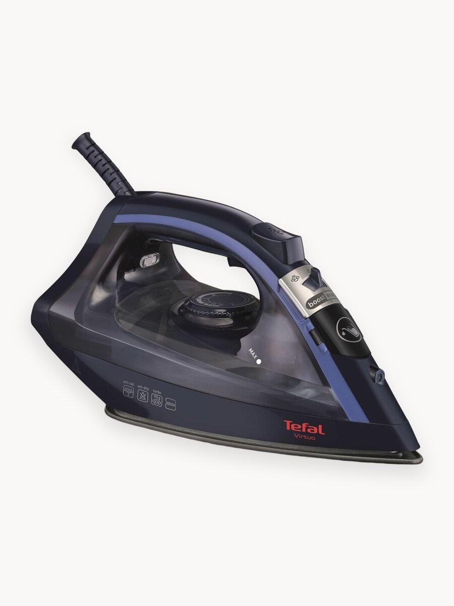 Утюг для одежды Tefal Virtuo FV1713E0 с системой самоочистки, вертикальным отпариванием, противокапельной системой, 2000 Вт