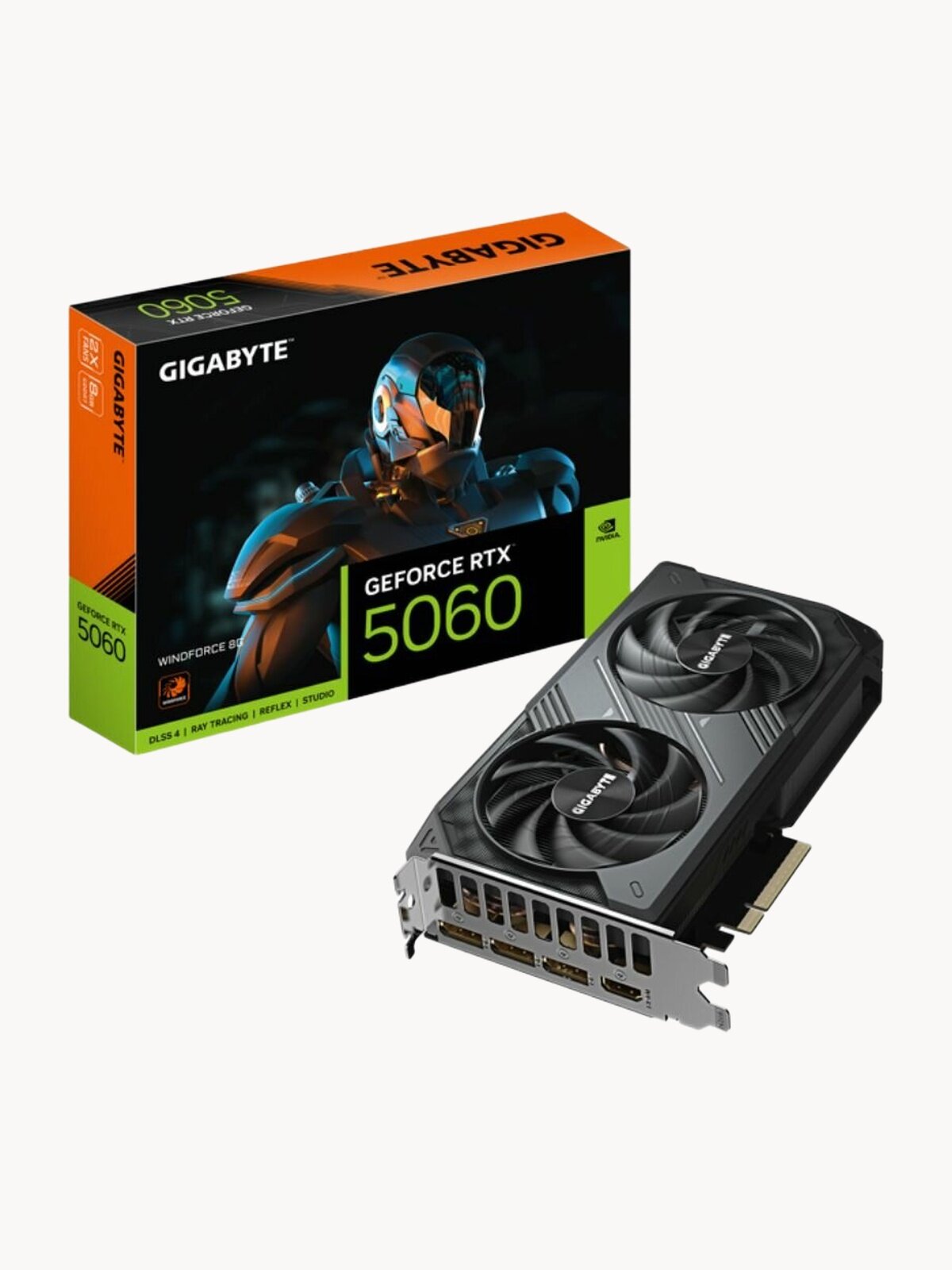 Видеокарта GIGABYTE GeForce RTX 5060 WindForce 8GB (GV-N5060WF2-8GD)