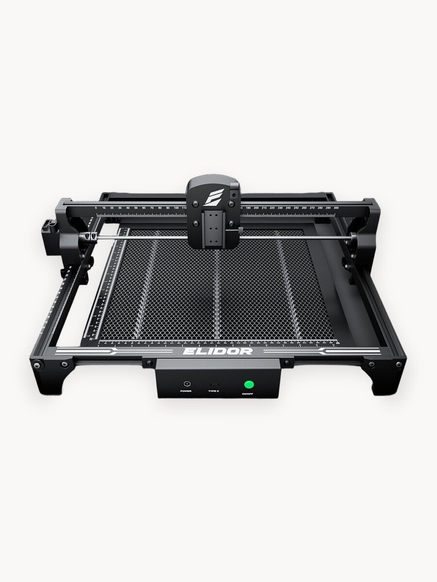 Лазерный гравер ELIDOR Z6 6Вт, 300×300 мм, скорость 10000 мм/мин, точность гравировки 0,01 мм, лазерная резка с ЧПУ