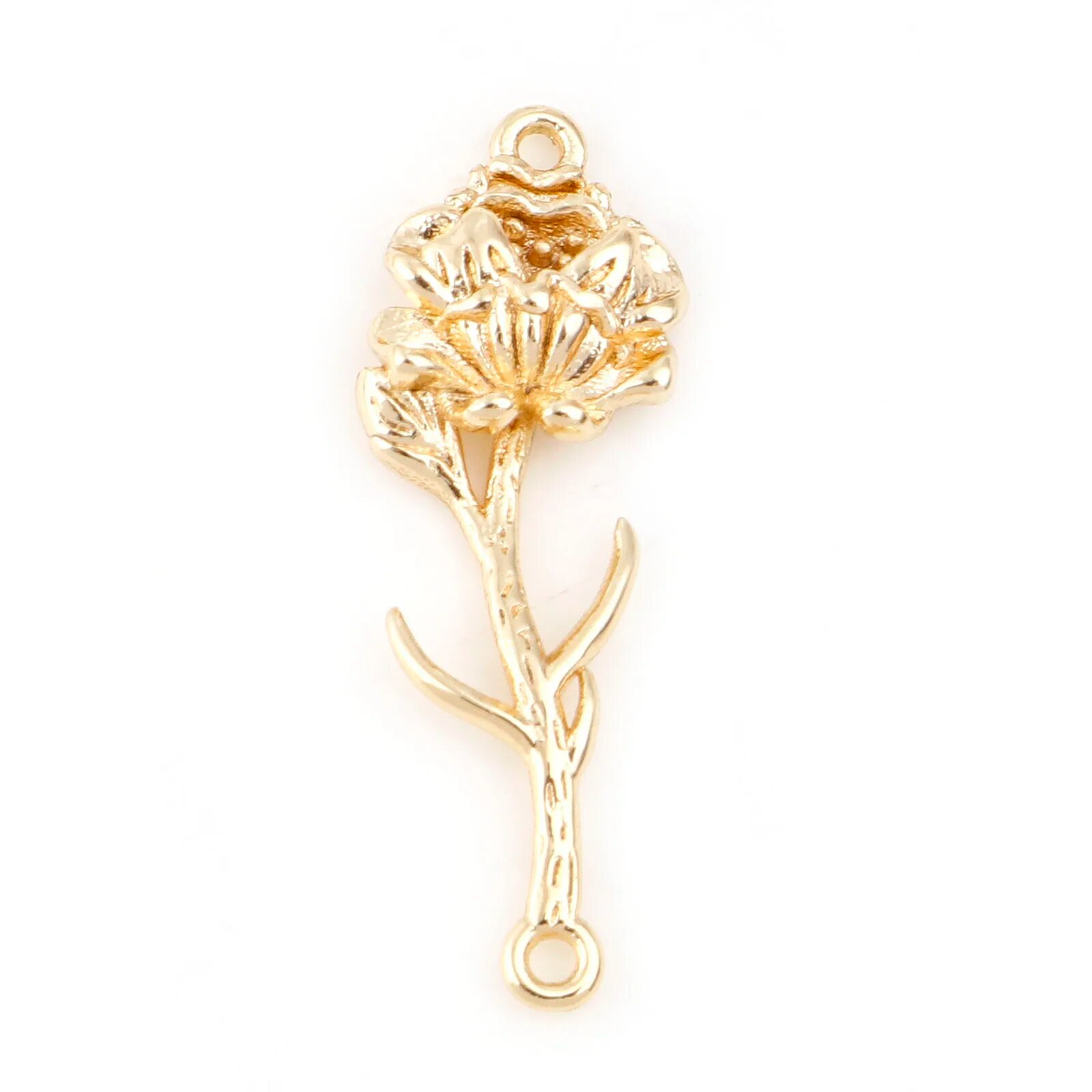 2 шт. латунных соединителей для цветов DoreenBeads 9-peony