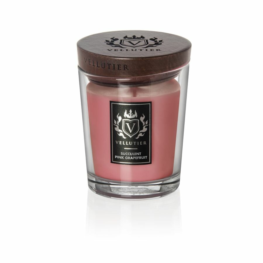 Ароматическая свеча Succulent Pink Grapefruit (Сочный розовый грейпфрут), Vellutier 225 г