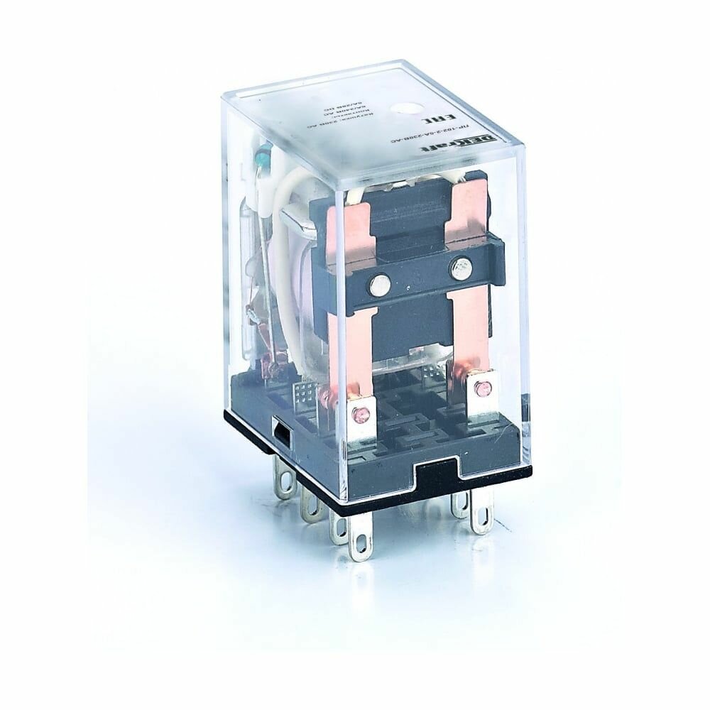 Реле промежуточное ПР-102 5А 230В AC 2 конт. с LED-индикацией DEKraft 23864DEK