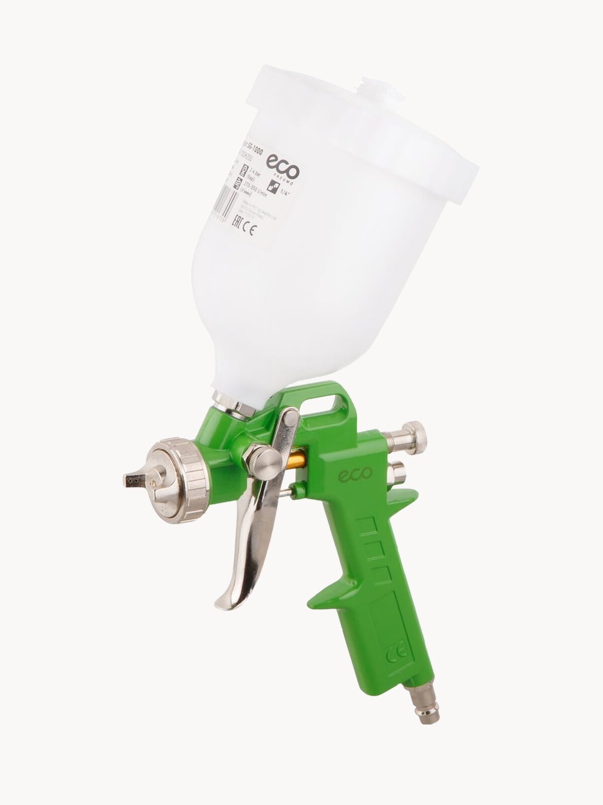 Краскопульт пневматический ECO SG-1000 HVLP сопло 2,5 мм 600 мл (SG-1000H25U)