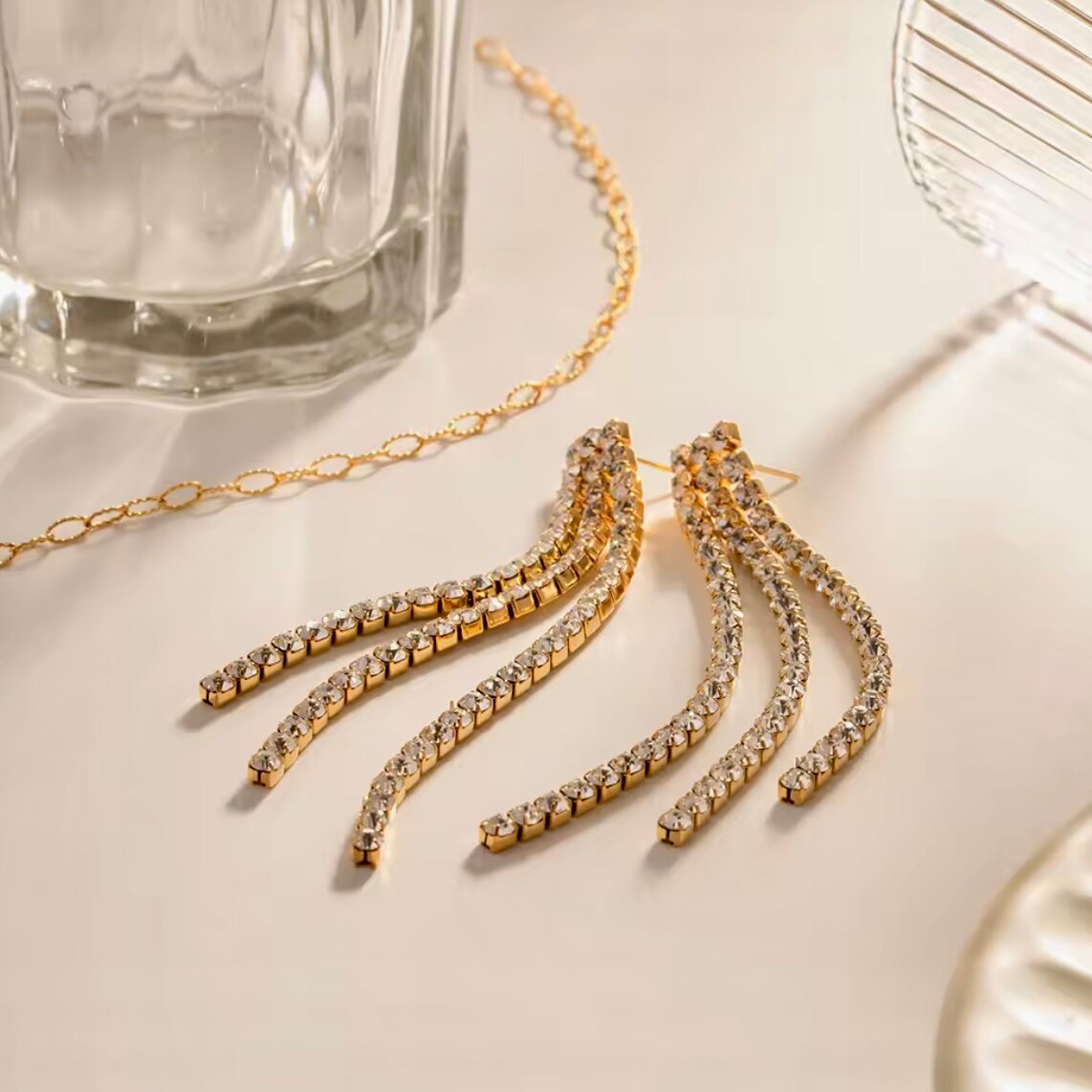 Серьги, циркон