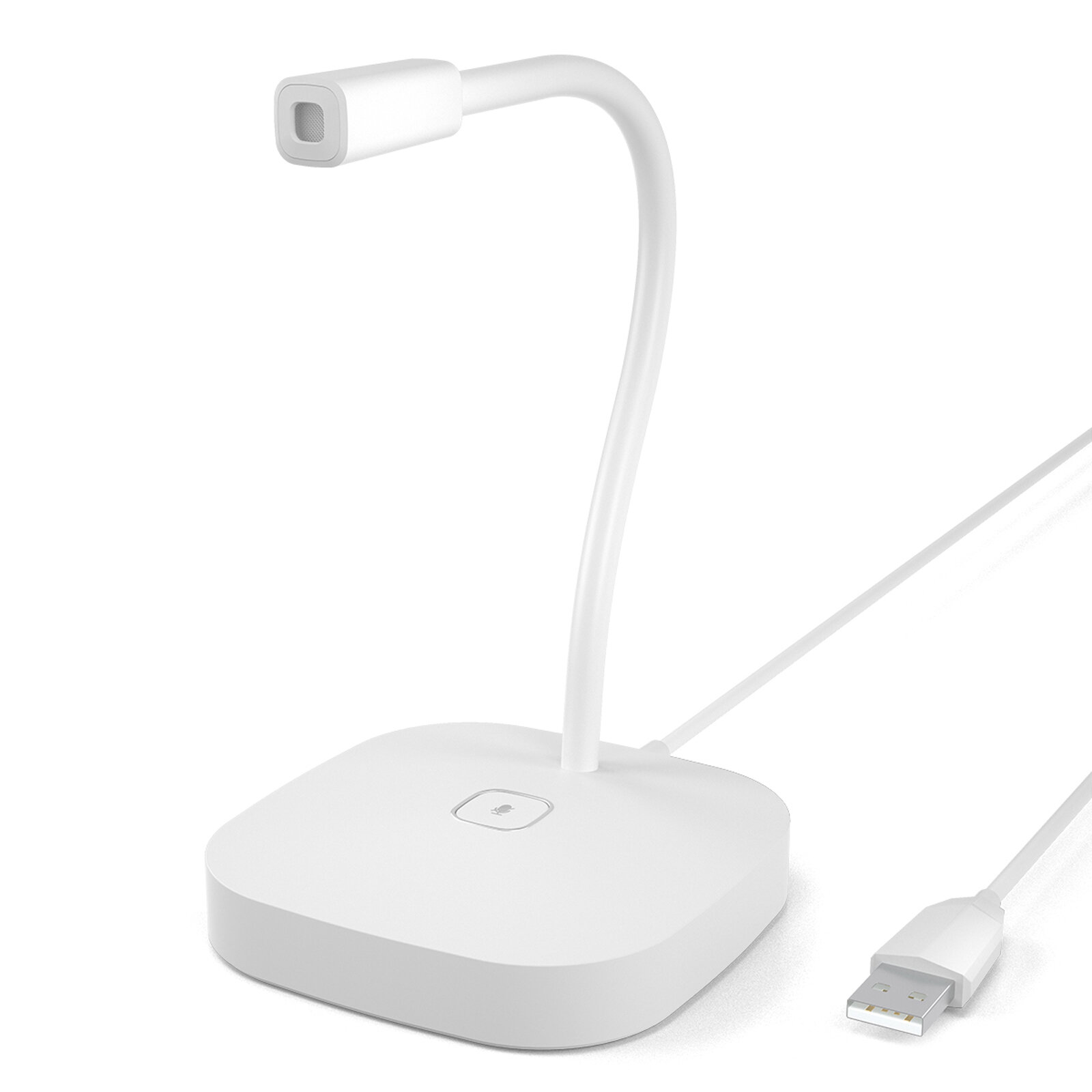 Настольный компьютерный микрофон USB-проводной микрофон на 360 градусов Omnideerational Condenser Mic Регулируемая шейка с немалкой с сенсорной штепсель