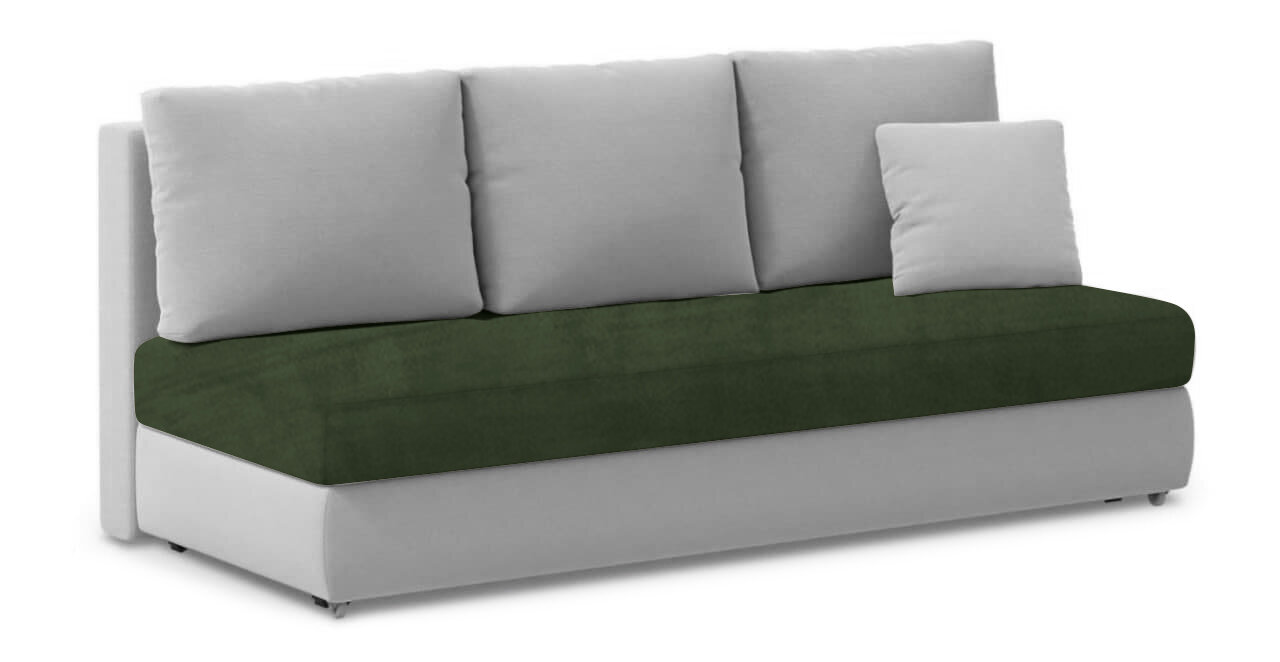 Чехол на сиденье для дивана евро-книжки Бруклин оливковый, стрейчевый велюр, Виктория Хоум Декор