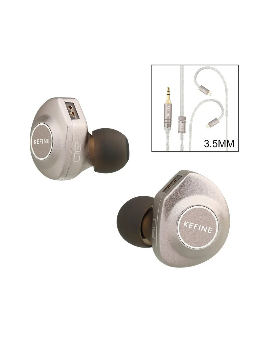 Kefine Delci AE 3.5 мм, серебристый, проводные наушники