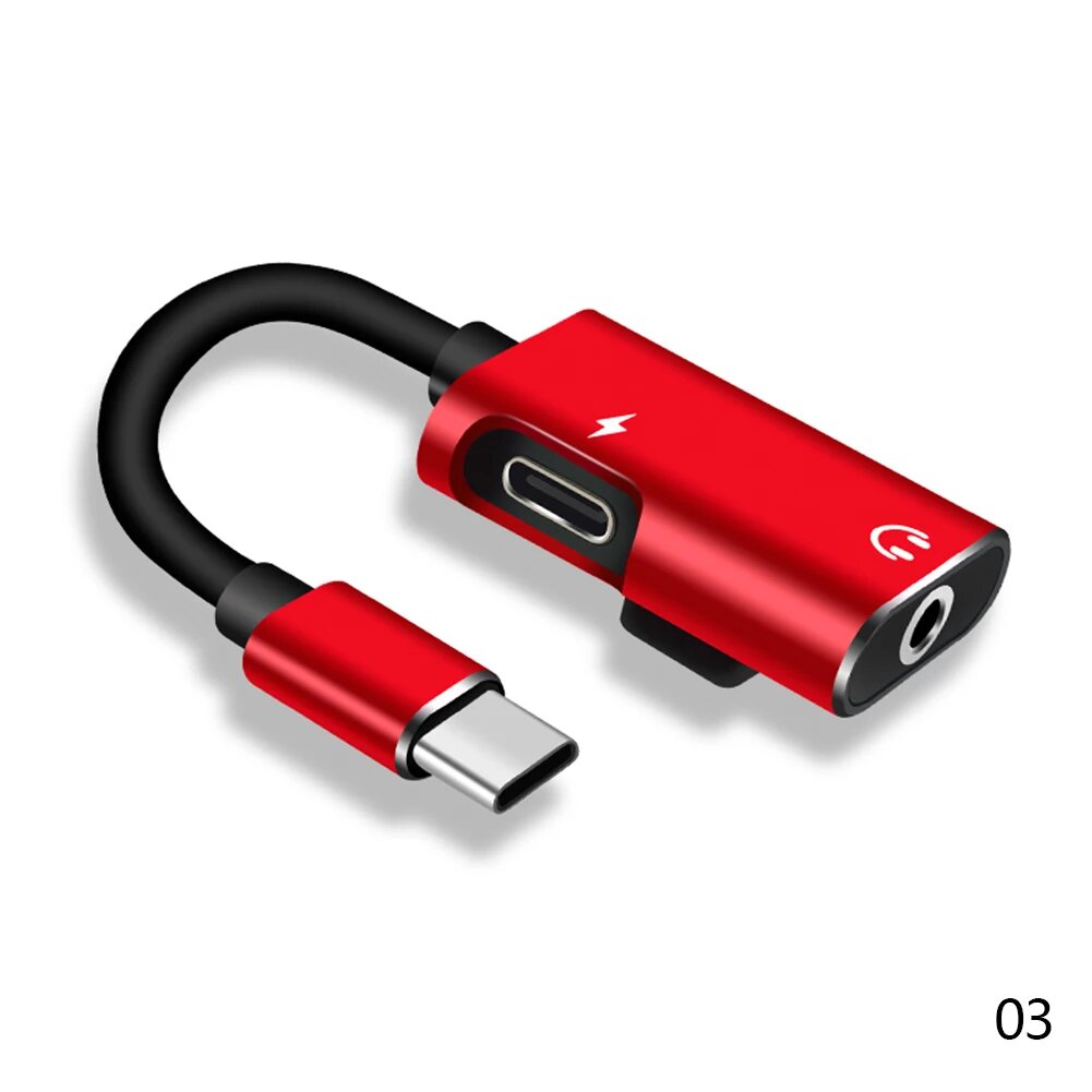 Разветвитель для наушников с разъемом Usb Type-C на 3,5 мм, кабель 2 в 1, адаптер для наушников Aux 3,5 мм, зарядное устройство, подходит для Xiaomi, Huawei