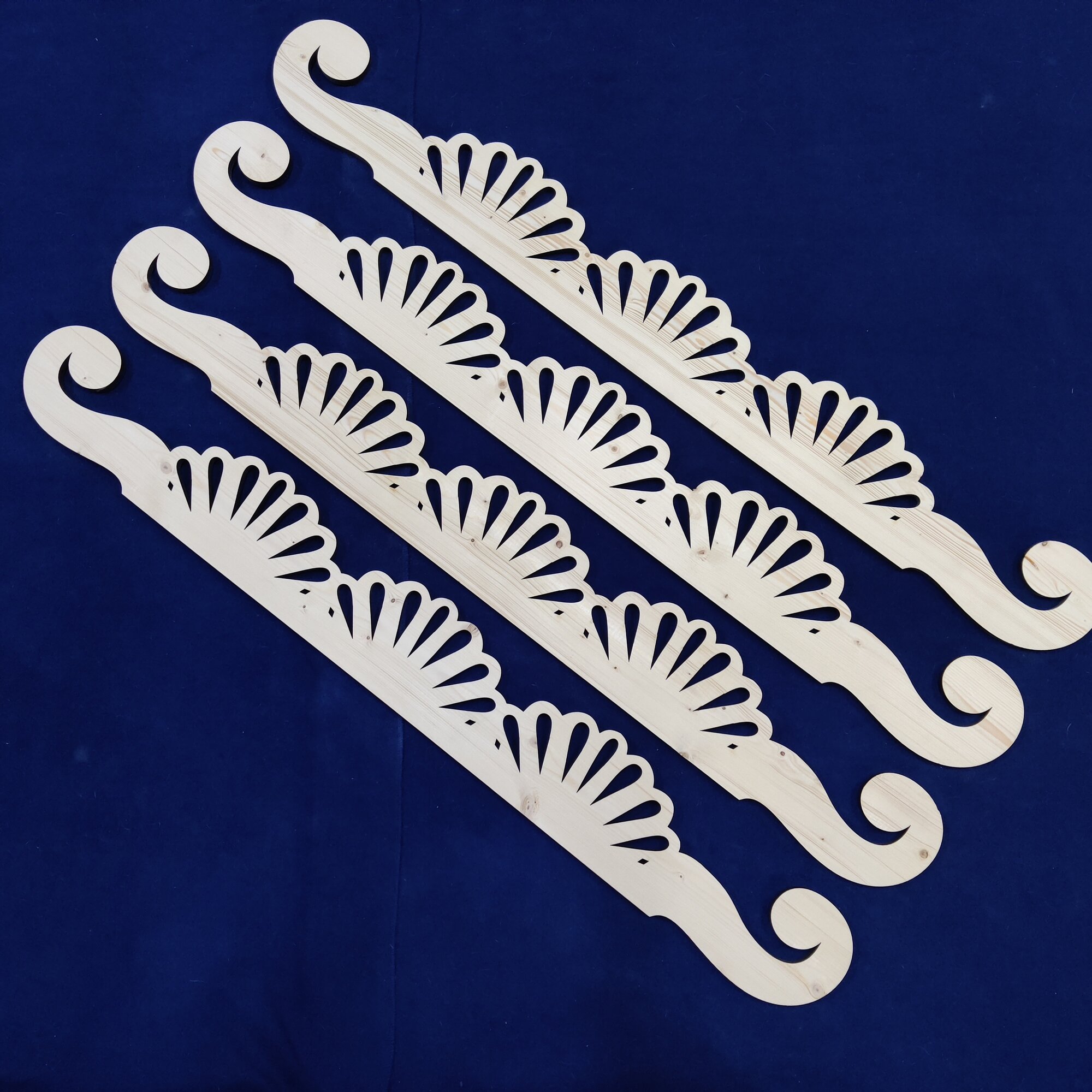 Наличники декоративные "Корона Ракушка 1170" деревянные резные 4 шт.