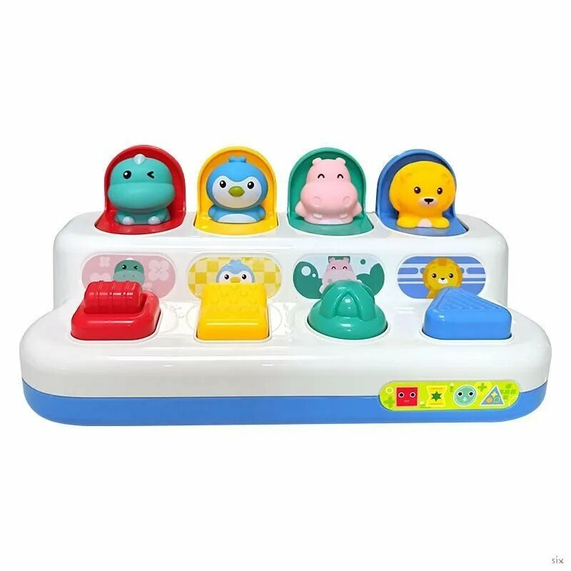 MUMUSU, Интерактивная игрушка Pop-Up Pals Baby Toy Обучающая игрушка для новорожденных для сортировки цветов