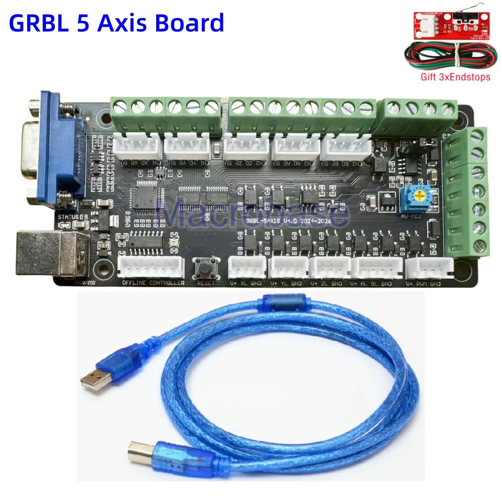 MacroBase GRBL 5-осевой контроллер для лазерной гравировки 5 axis Board