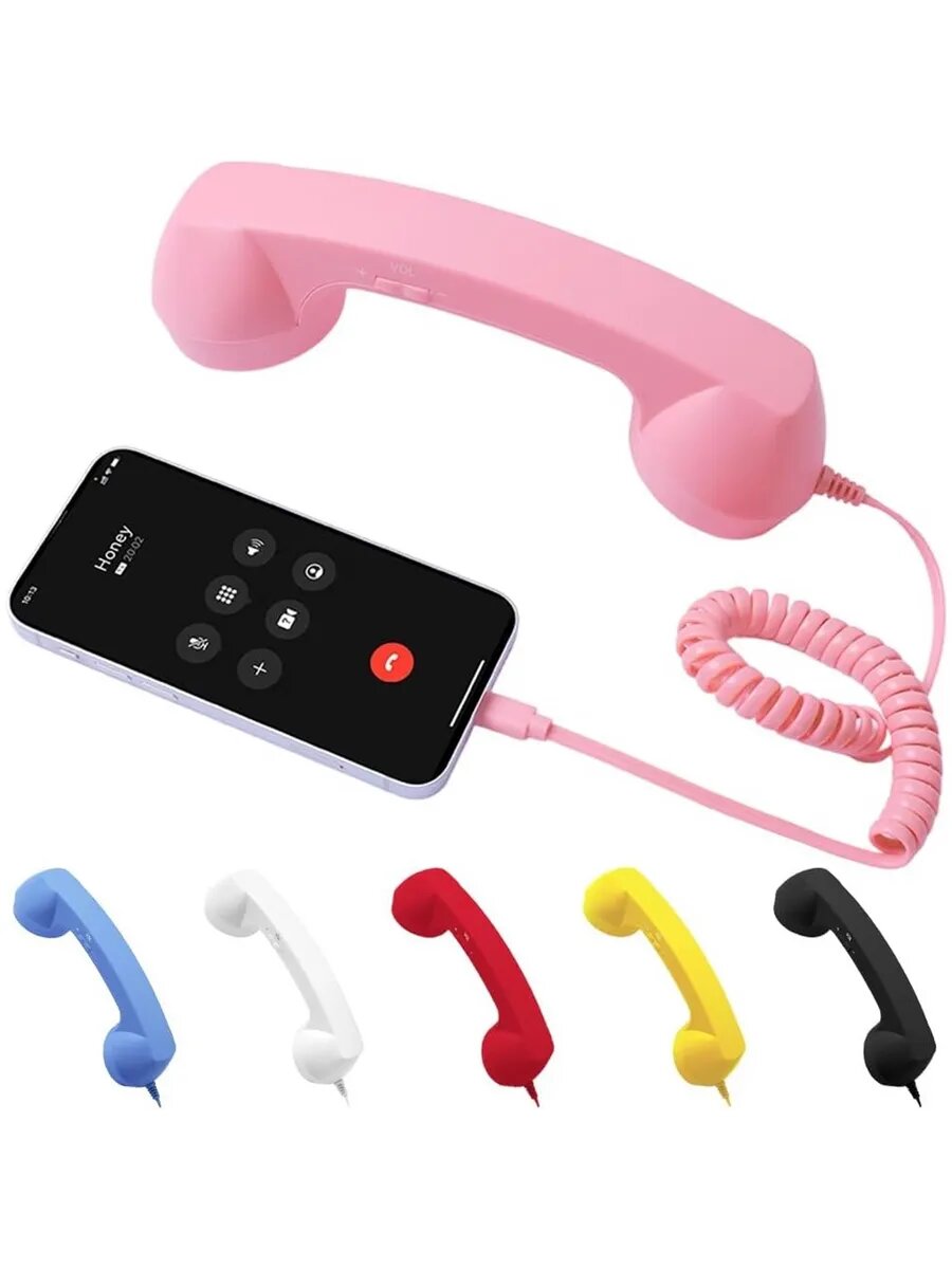 Ретро-телефонная трубка, подключается напрямую к мобильным т