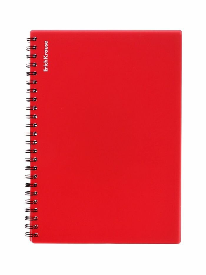 Тетрадь Erich Krause А5, 80л кл на гребне Reef, пластиковая обложка, блок офсетный, коралловая