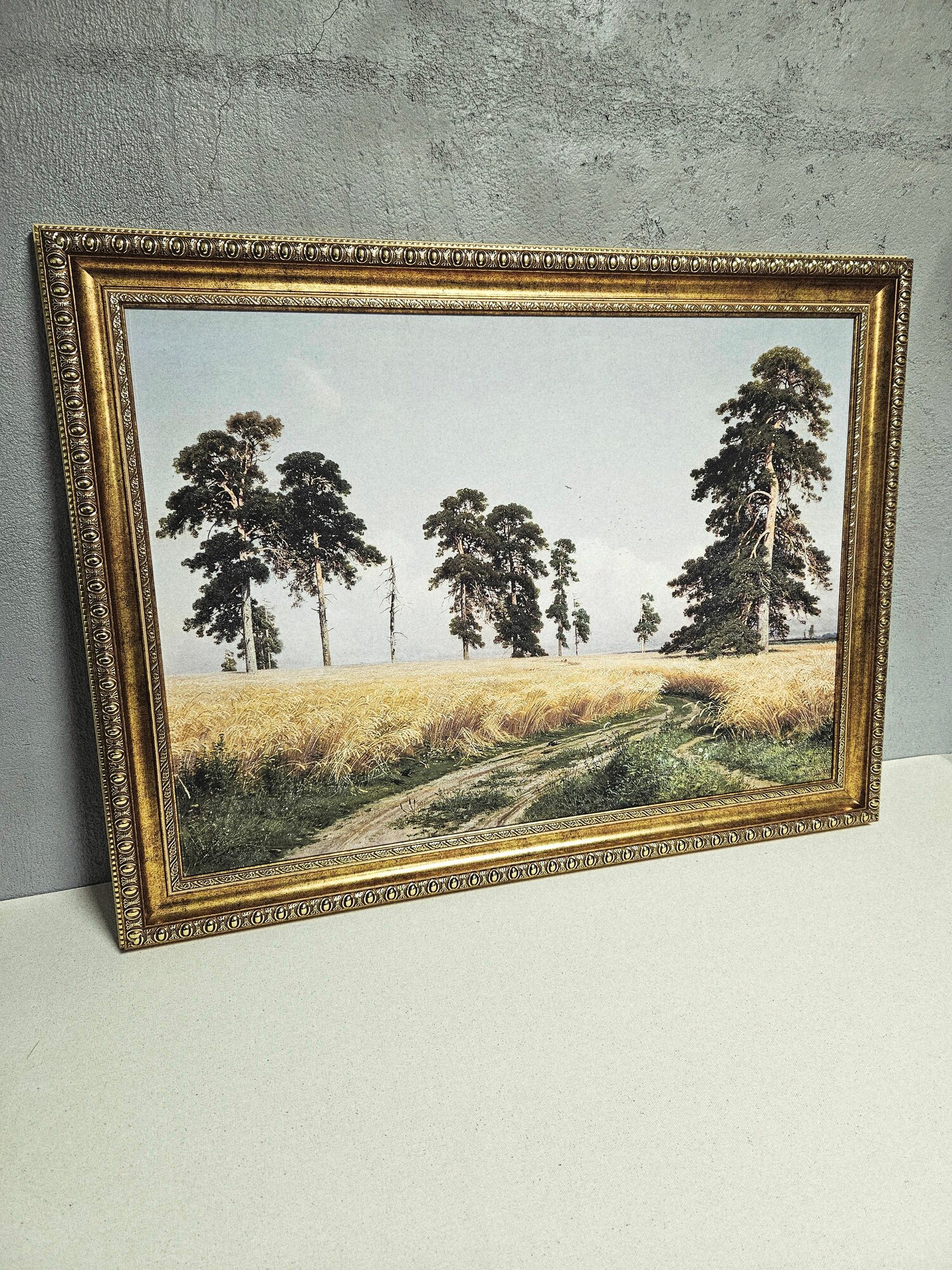 Картина в раме "Иван Шишкин - Рожь" репродукция, 61х81 см