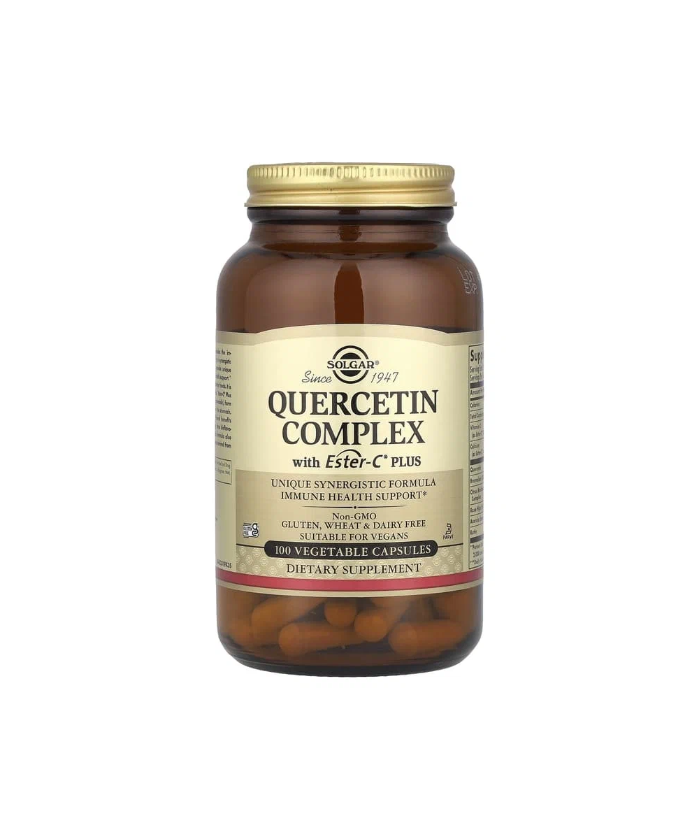 Solgar Quercetin Complex, Комплекс с кверцетином и Ester-C 100 веганских капсул