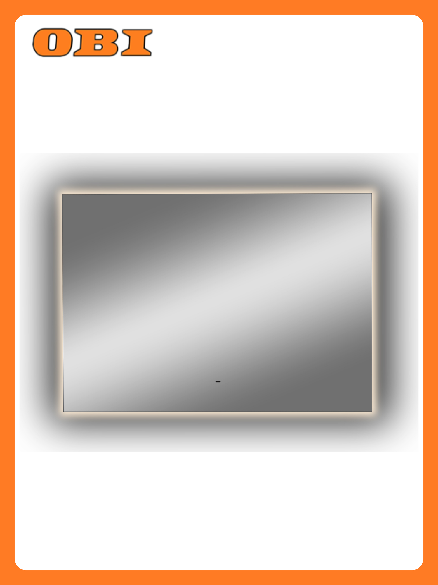 Зеркало "Zaliv Led" 1000х700 с бесконтактным сенсором, холодная подсветка