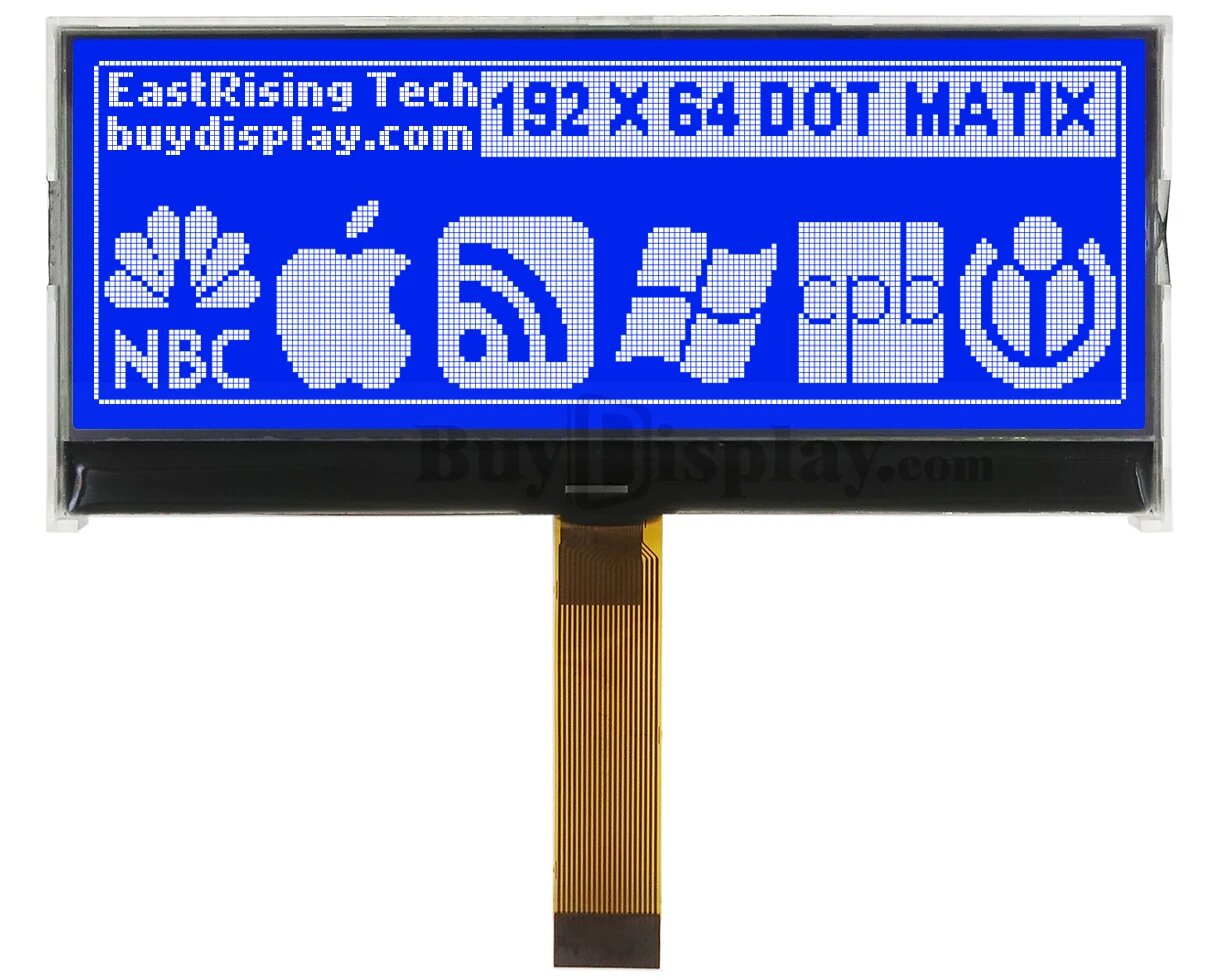 4-дюймовый недорогой синий графический ЖК-дисплей COG 192x64 ST7525 SPI, бесплатный разъем