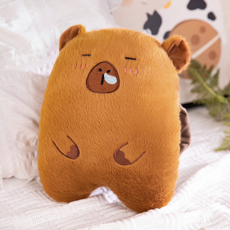 Подушка-грелка для рук в виде мультяшной капибары — идеально подходит для девочек, для дневного сна в офисе или в классе.